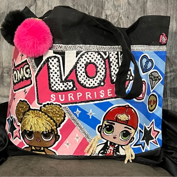 Holliday Designs | Accessories | Hand Painted Lol Surprise Doll Tote ...